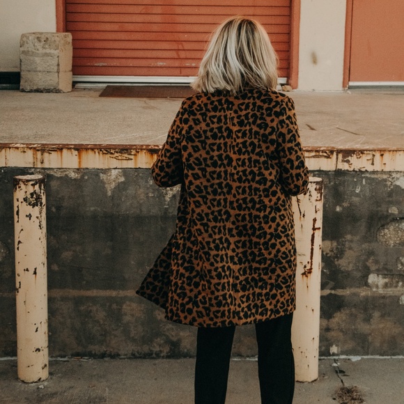 Jackets & Coats | Leopard Wool Blend Coat | Poshmark